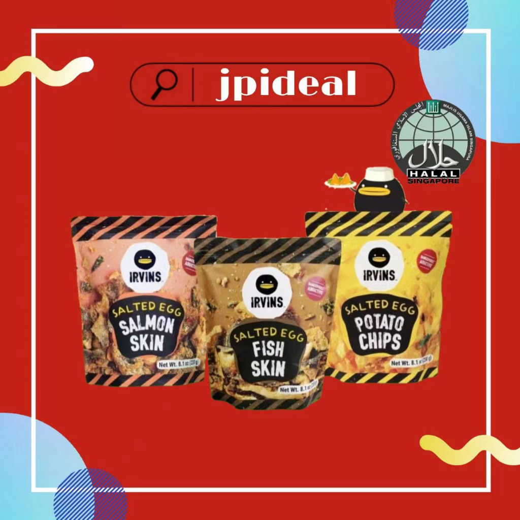 HALAL Singapore Irvins Salted Egg Fish Skin / Salmon Skin/ Potato Chips ...