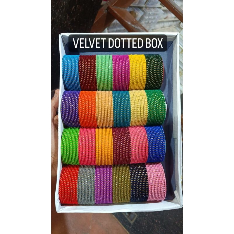 {READY STOCK} VELVET DOTTED BANGLE Set | Shopee Malaysia