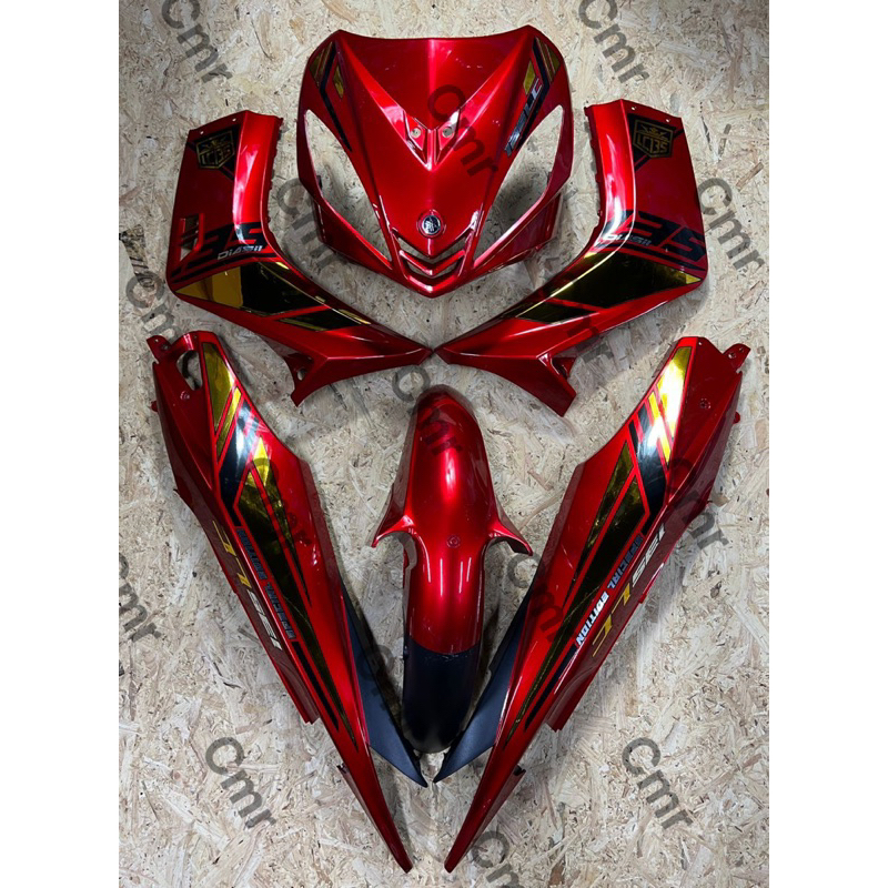 Cover Set Lc135 V1 Cover Red Custom 2023 Sticker Black Gold | Shopee ...