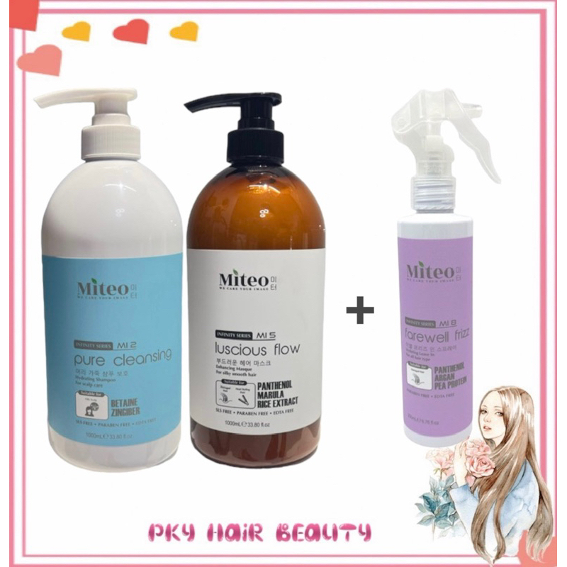 Miteo Set Shampoo (Rich Repair / Pure Cleansing /Energizing)1000ml ...