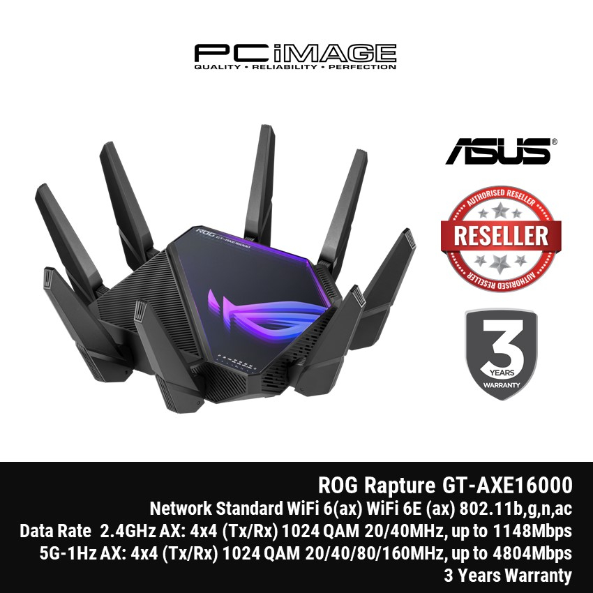 ASUS ROG Rapture GT-AXE16000 / GT-AXE11000 Tri-band WiFi 6E Gaming ...
