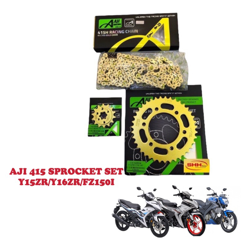 AJI 415 Y15 Y15ZR Y16ZR FZ150I SPROCKET SET WITH CHAIN ORING CHAIN ...
