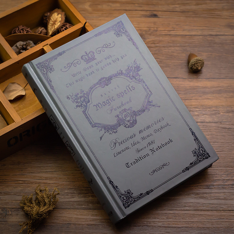 European Notebook Retro Super Thick Diary Simple Reading Record Book ...