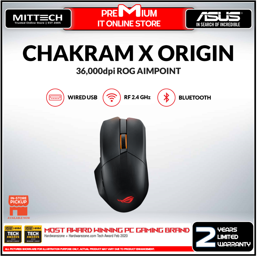 Asus ROG Chakram X Origin Wireless RGB Gaming Mouse | 36,000dpi ROG ...