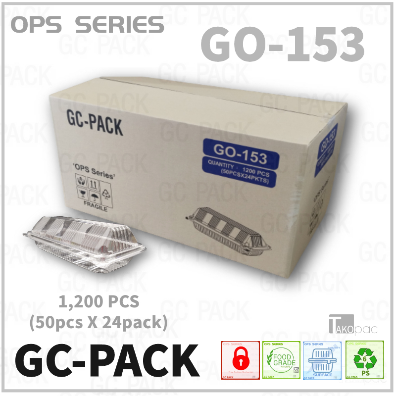 GO-153 OPS Plastic Tray with Lock (BULK 1,200pcs±) Roti Sosej Hot Dog ...