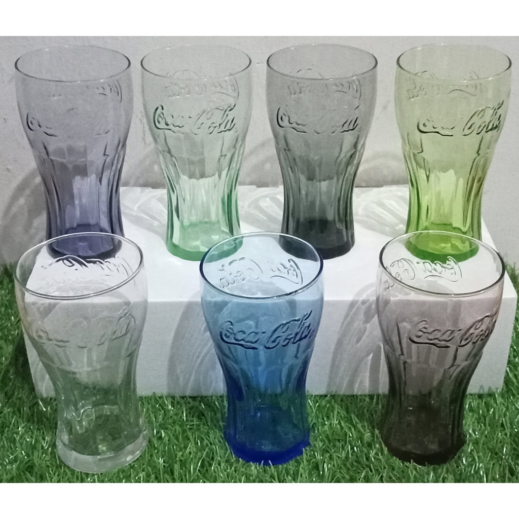 Limited-Editon McD McDonald's Happy Meal Mekdi Coca Cola CONTOUR GLASS ...