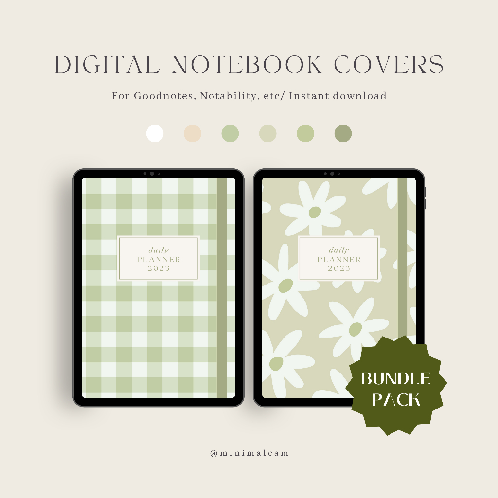 Digital Notebook Covers for Goodnotes and Notability, etc. Instant ...