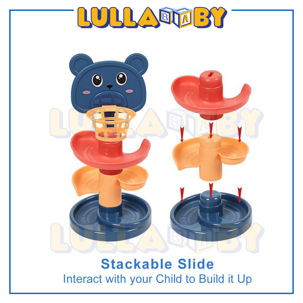 🔥READY STOCK🔥7 Layer Fun Rolling Sliding Ball Kids Stacking Tower ...