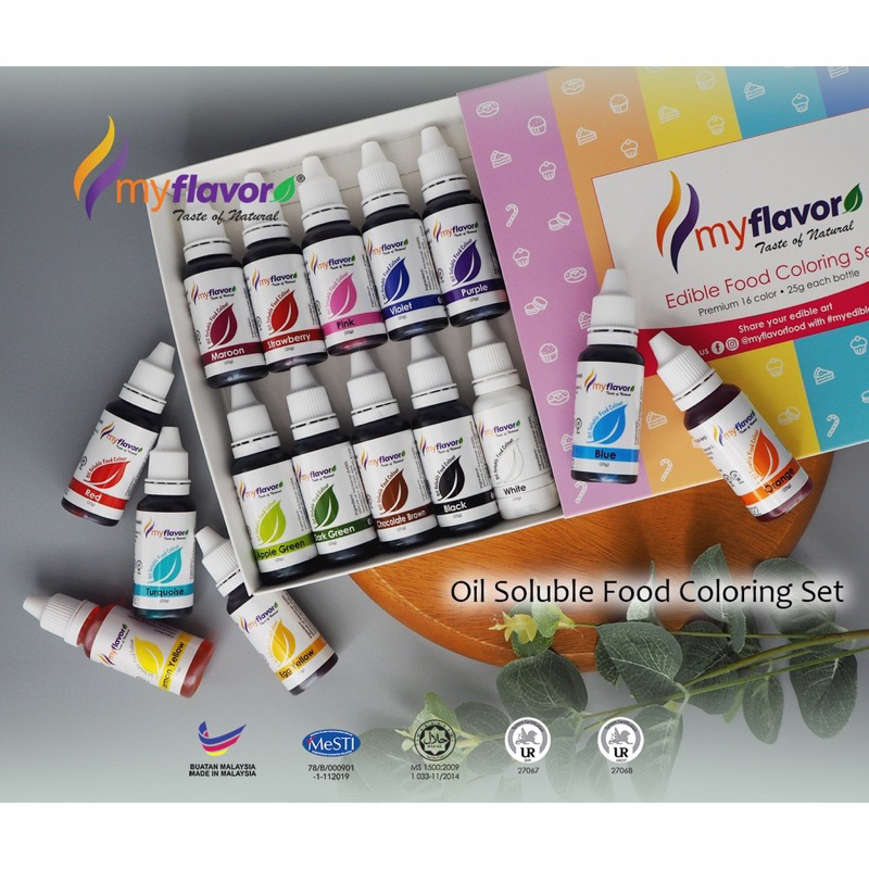 My Flavor Oil Soluble Food Coloring set | Shopee Malaysia