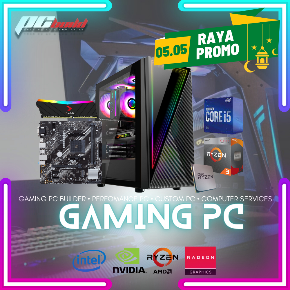 FULL SET BUDGET GAMING PC / CUSTOM PC / INTEL / RYZEN / NVIDIA RTX GTX ...