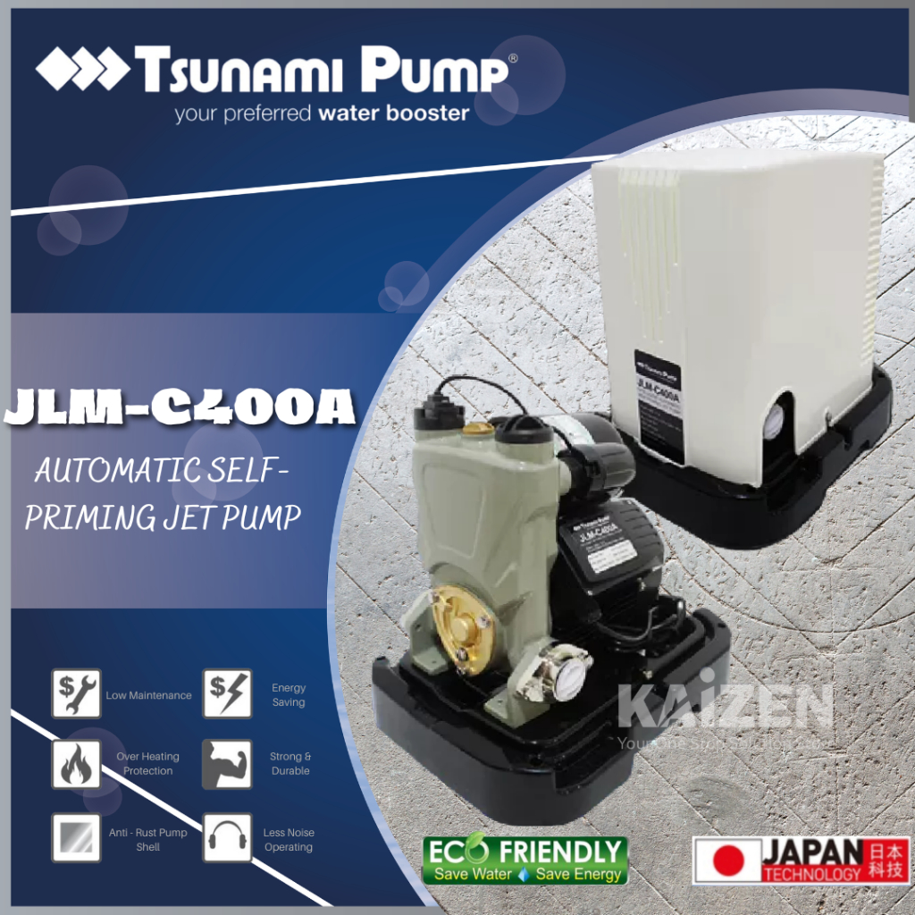 TSUNAMI PUMP JLM-C400A AUTOMATIC SELF-PRIMING JET PUMP WITH COVER/PAM ...