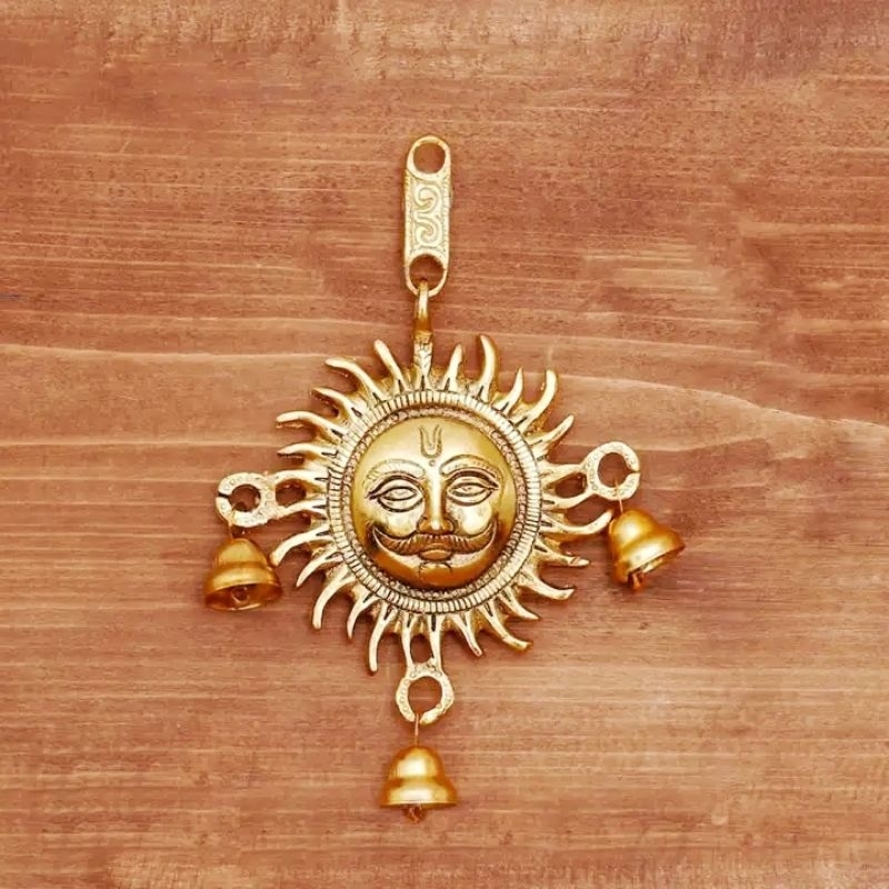 VASTU/ DRISTY SUN SHAPED HANGING WITH BELL IN METAL / EVIL EYE ...