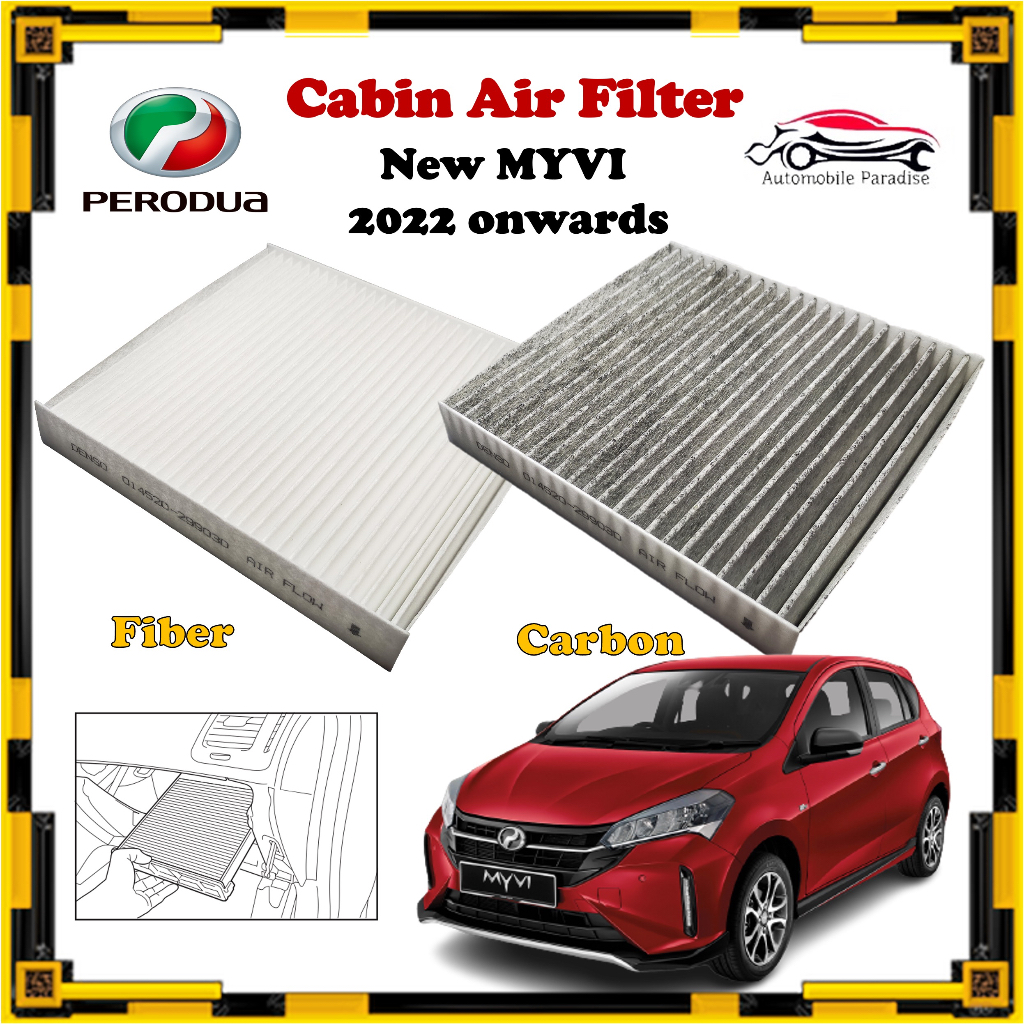 Perodua New Myvi - Cabin Air Filter - Fiber / Carbon ( OEM 145520-2510 ...