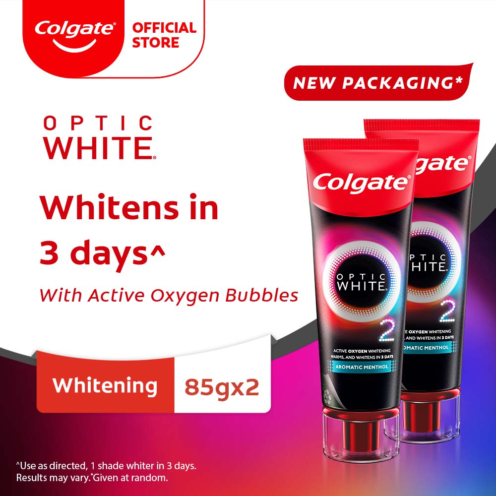 [Bundle of 2] Colgate Optic White O2 Oxygen Whitening Toothpaste 85g ...
