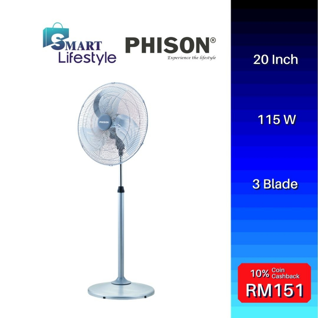 Phison 3-Blades Stand Fan (20") PSF-20G | Shopee Malaysia
