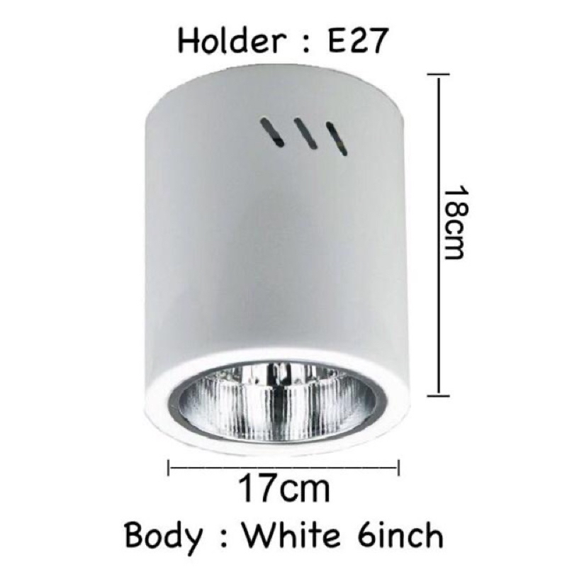 4inc / 6inc surface mounted downlight Black/White Round Surface ...