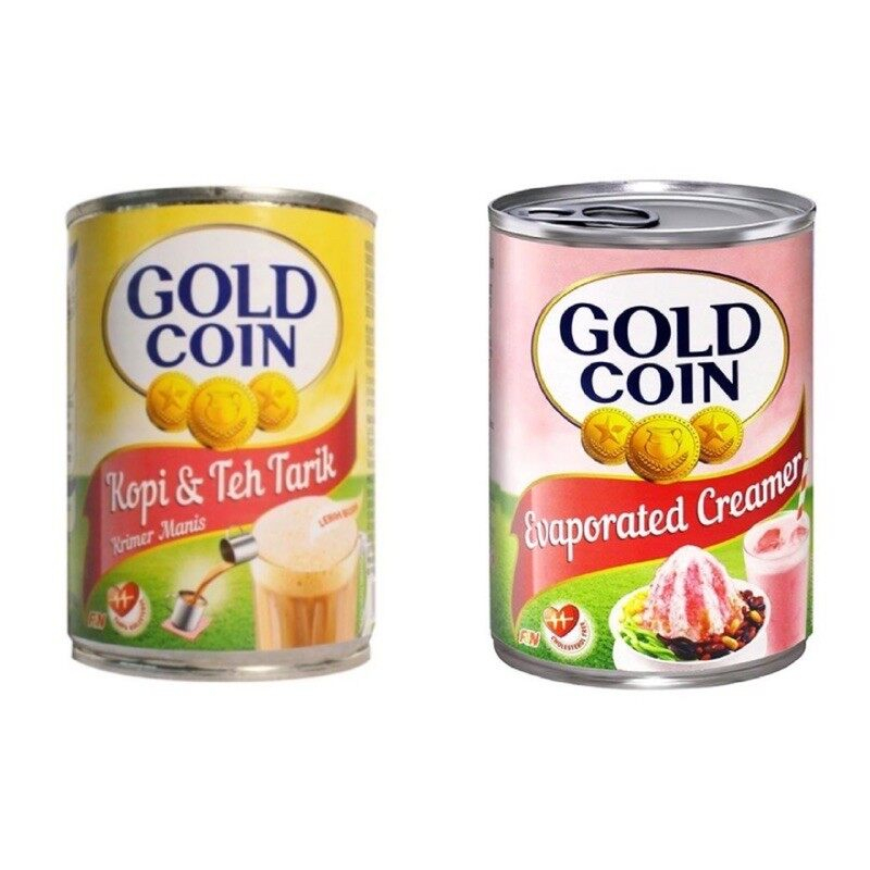 Susu gold coin pekat(500g) & susu cair(390g) | Shopee Malaysia