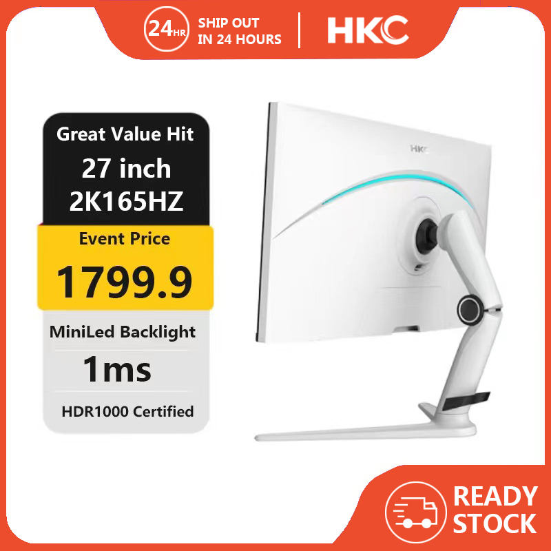 HKC Monitor 27 inch 2K 165Hz Mini LED Monitor HDR1000 Zone Dimming ...