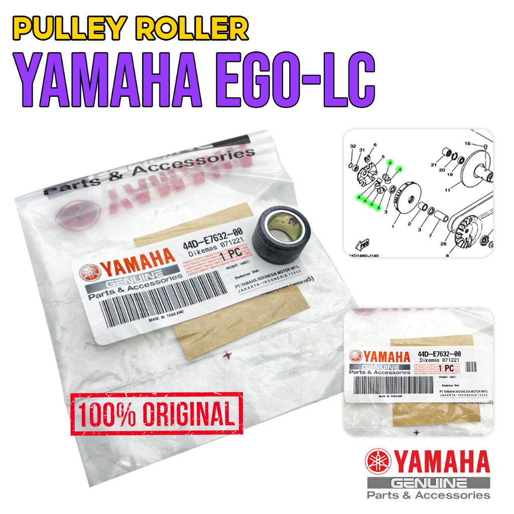 100% ORIGINAL YAMAHA WEIGHT ROLLER PULLEY ROLLER EGO LC EGOLC EGO ...