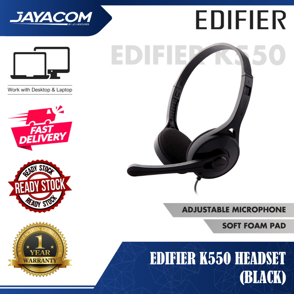 Edifier K550 Headset (Black) | Shopee Malaysia