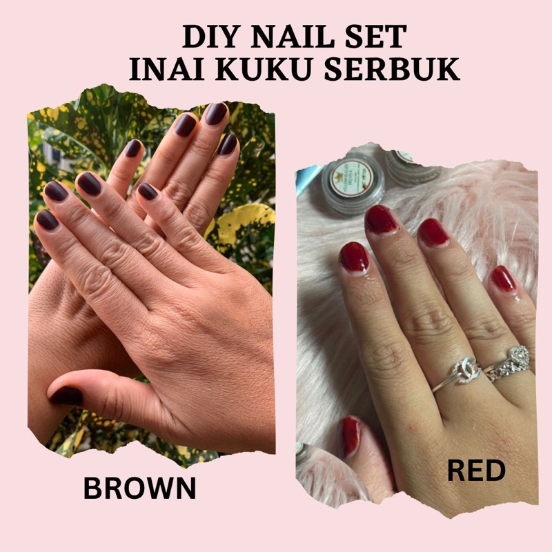 [Ready Stock] DIY Nail Set By Syazmoralee Henna/ Innai Nunha Neelofa ...