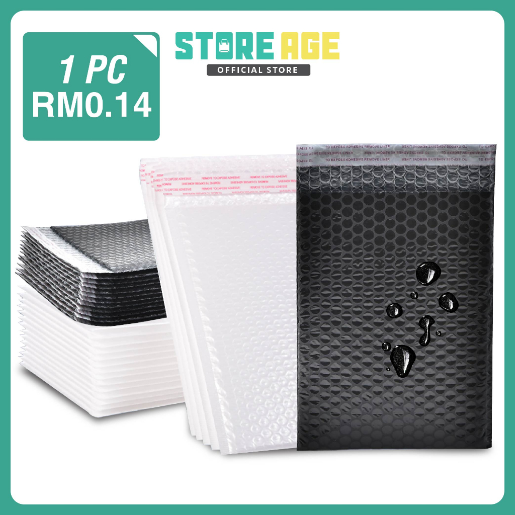 Store Age [20/50/100pc] Bubble Envelope Bubble Mailer Courier Bag Bubble Parcel Bag Bubble Wrap ...