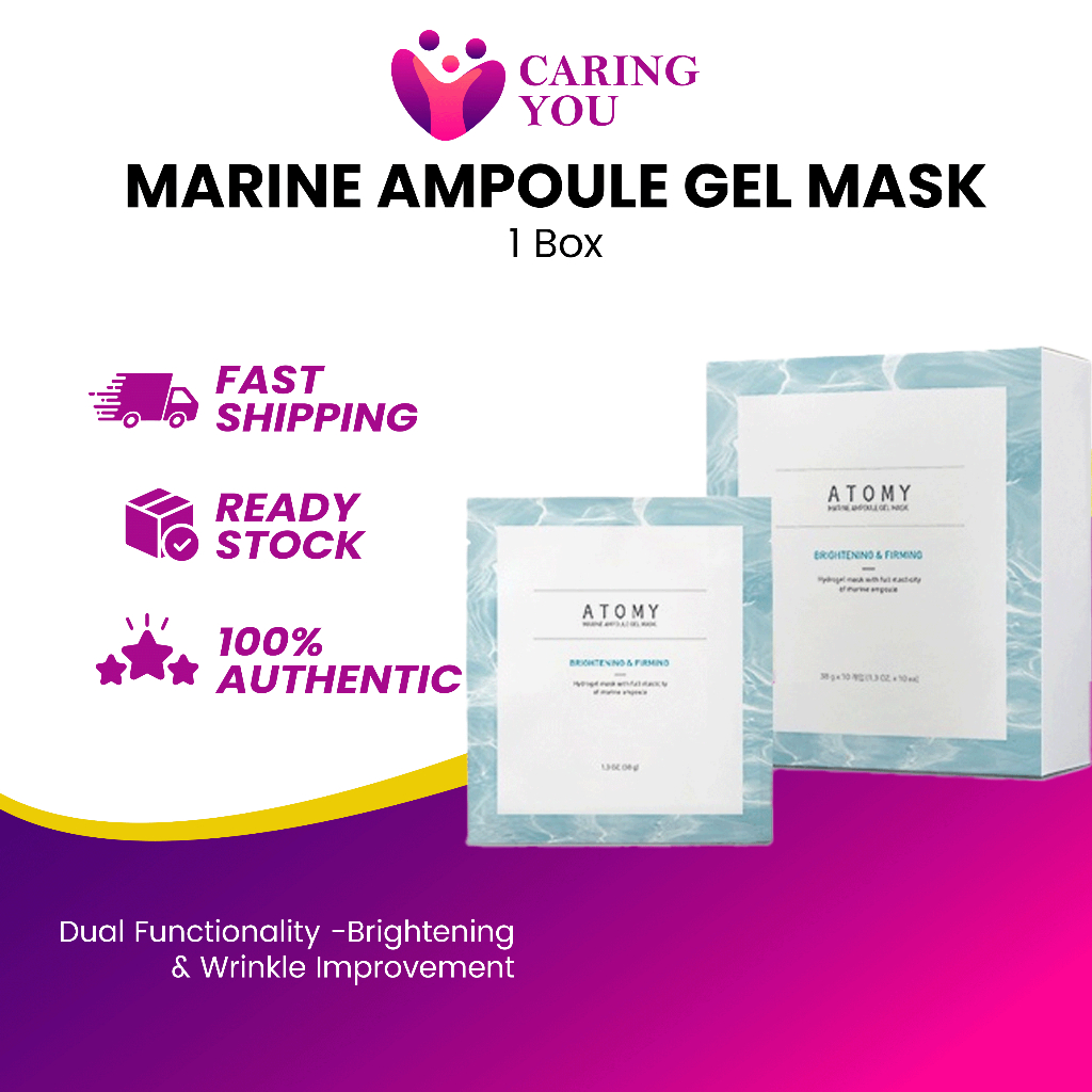 Atomy Marine Ampoule Gel Mask Brightening & Firming (1Box) Face Mask ...