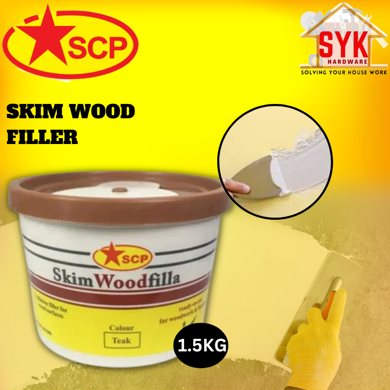 SYK Scp Teak Skim Wood Teak Filler Filling Cracks Holes All Purpose ...