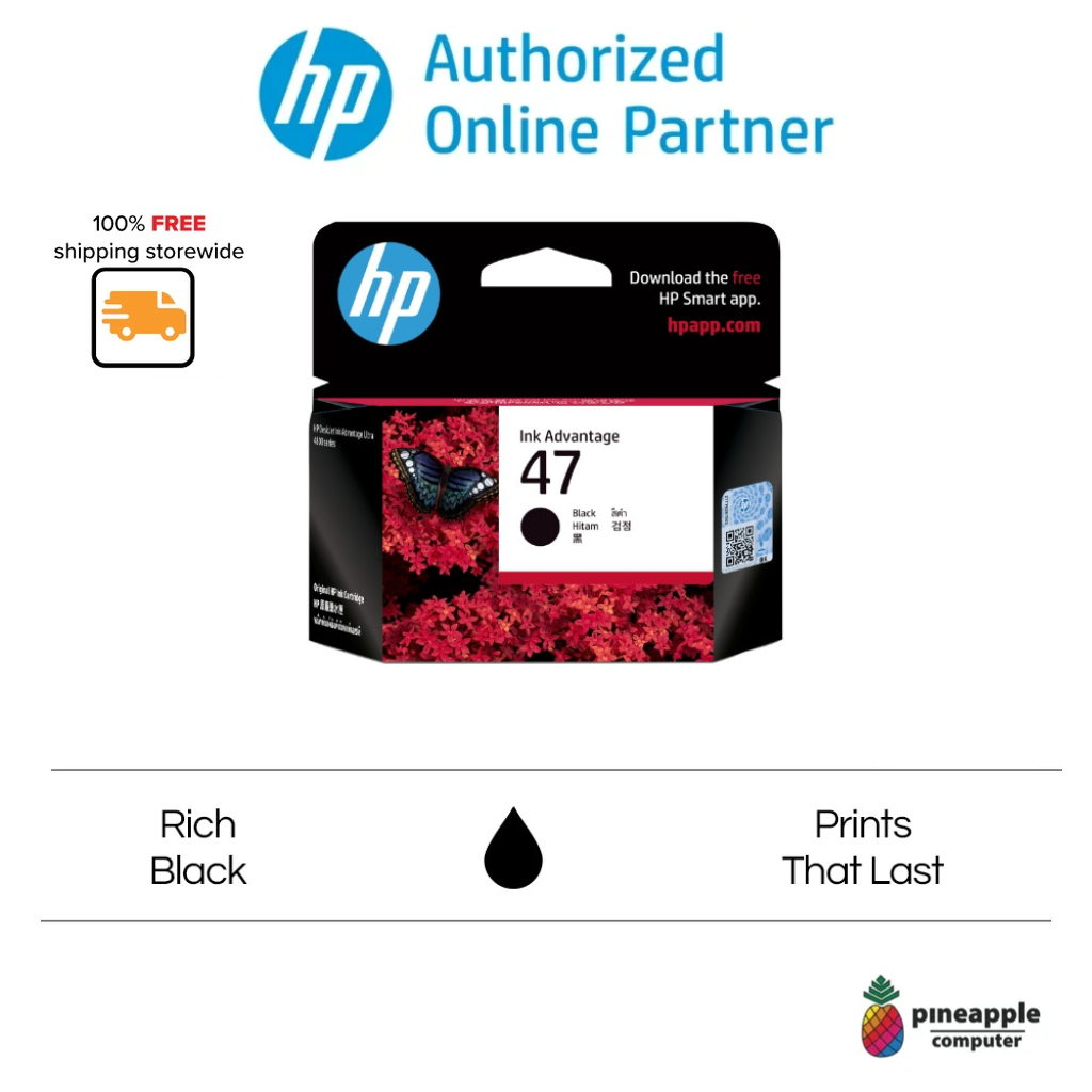 HP 47 Black / Color Original Ink Advantage Cartridge HP47 Ink | Shopee ...