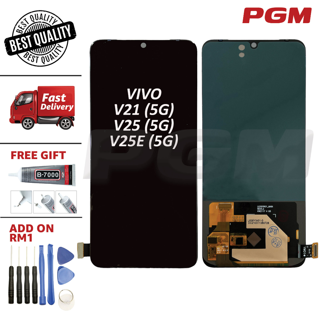 LCD TOUCH SCREEN DIGITIZER COMPATIBLE WITH VV V21(4G,5G)/ V25/ V25E 5G ...
