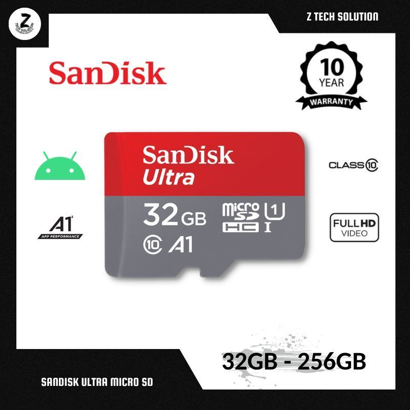 SanDisk Ultra A1 microSD Memory Card Class 10 for Smartphones, Tablets ...