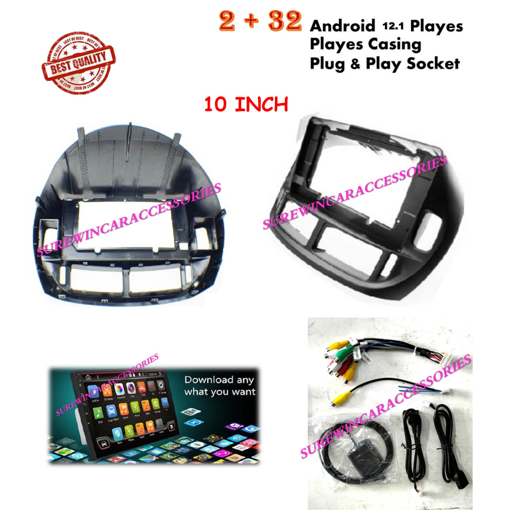 TOYOTA ESTIMA ACR30 2003 ANDROID PLAYER 10” INCH PLUG N PLAY WITH OEM ...