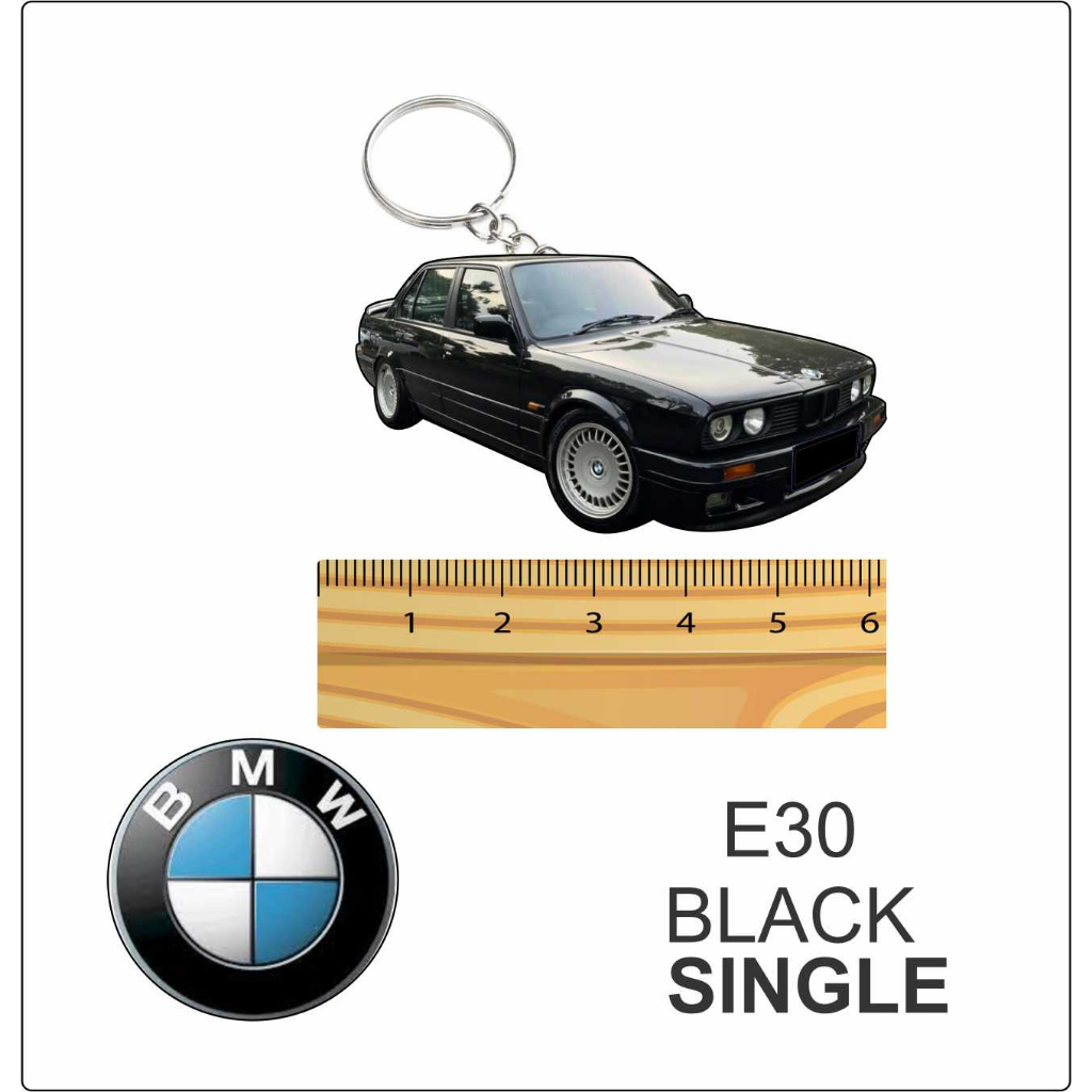 bm w e30 3series black keychain 2d keychain kereta | Shopee Malaysia