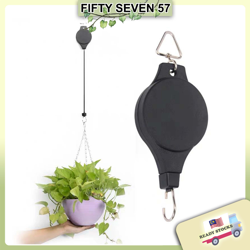 Metal Extensible And Retractable Pulley Pot Hanging Basket Hook Easy ...