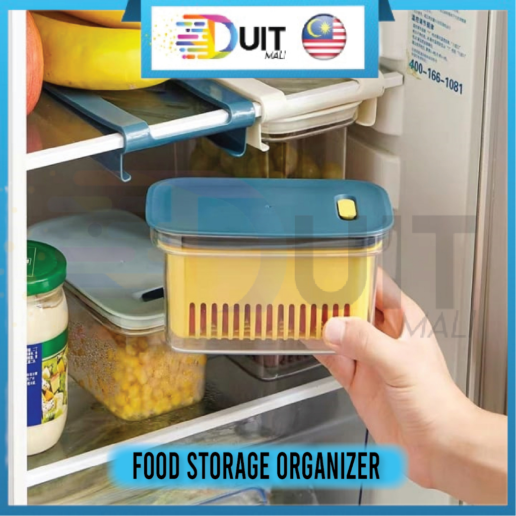 DM Fridge Space Saving Slide Drain Container Food Storage Adjustable ...
