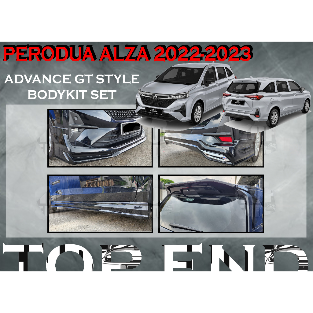 PERODUA ALZA 2022 ADVANCE GT BODYKIT NEW ALZA BUMPER SKIRT LIP CAR ...