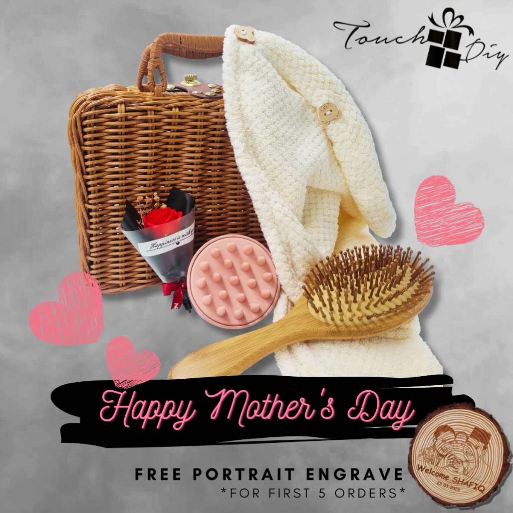 Rattan Basket Surprise Box Gift Set/Birthday Gift/Raya Gift/ Mother Day ...