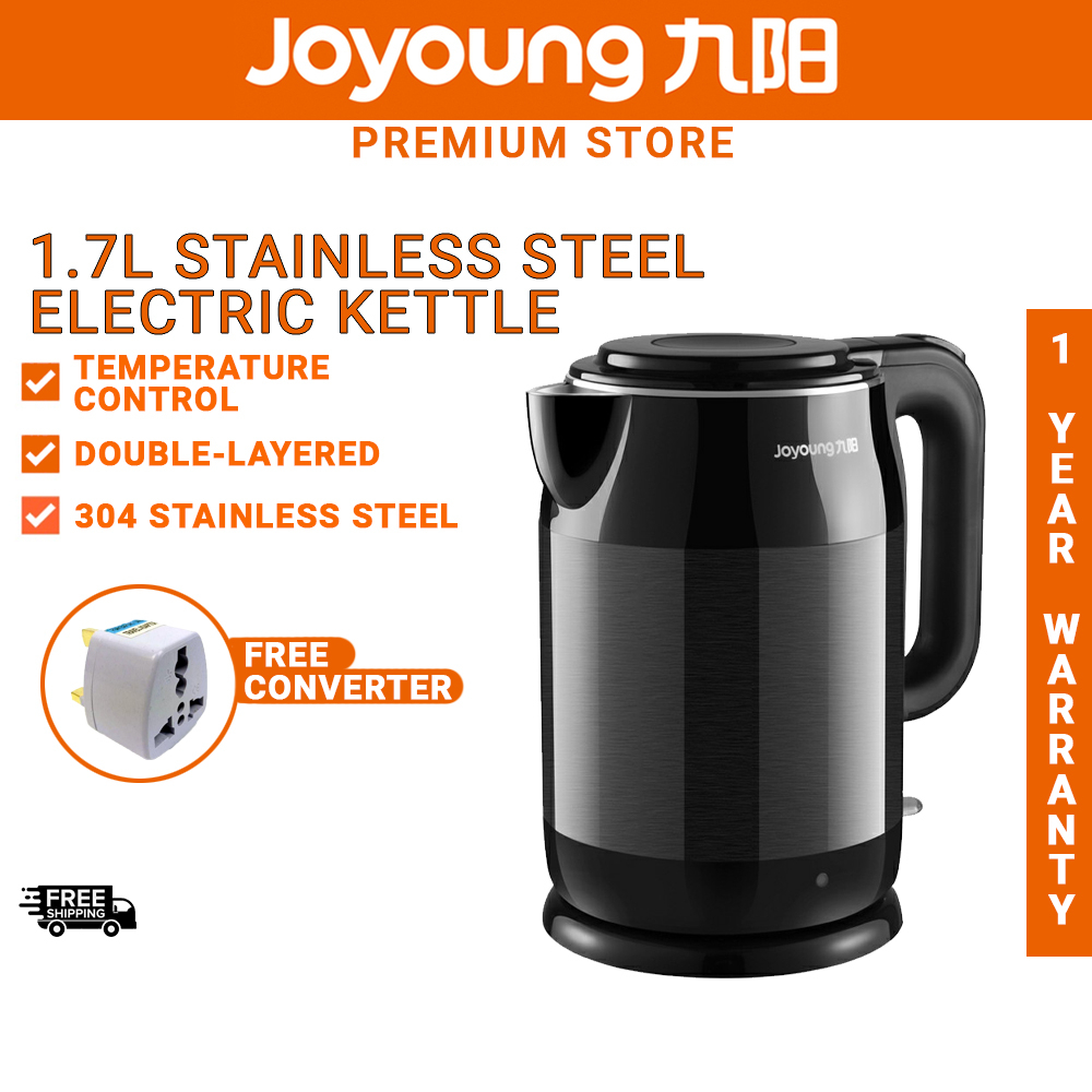 Joyoung Stainless Steel Electric Kettle ,1.7L Double Wall Cool Touch ...