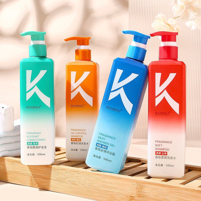 韩泊莉轻盈控油洗发水护发素沐浴露滋养柔顺500ml HANBOLI Lithe Oil Control Shampoo Conditioner ...