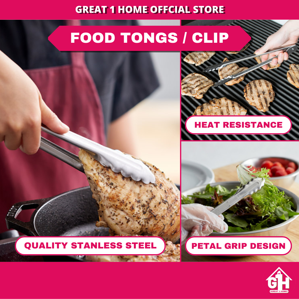 Stainless Steel Food Tong / Penyepit Makanan Stainless steel handle ...