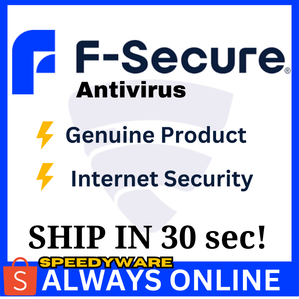 Original F-secure Antivirus For Windows Latest Version (Email Delivery ...
