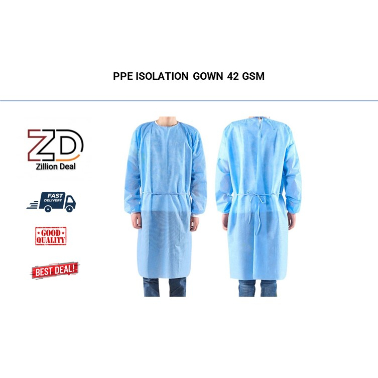 PPE ISOLATION GOWN 42 GSM | Shopee Malaysia