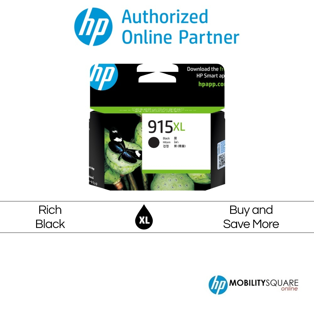HP 915XL High Yield Black/Cyan/Yellow/Magenta Original Ink Cartridge ...