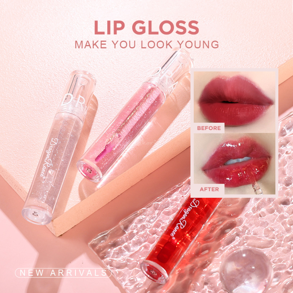镜面水光唇釉 Dragon Ranee Strawberry Velvet Matte Liquid Lipstick Lip Gloss ...