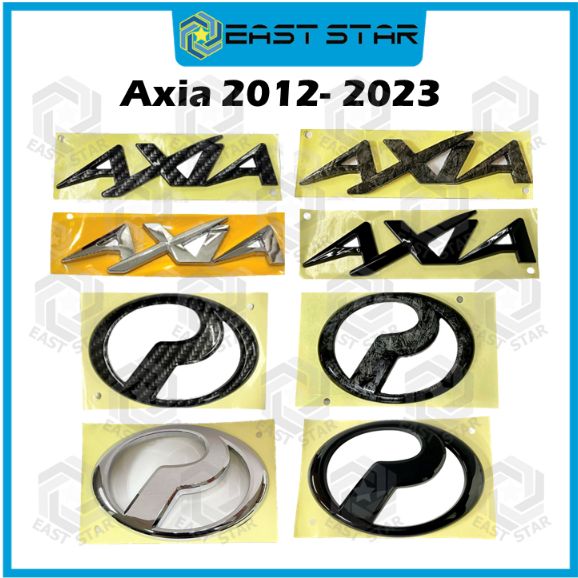 Perodua Axia Logo Emblem Front Rear Matte Black Forged Carbon Chrome ...
