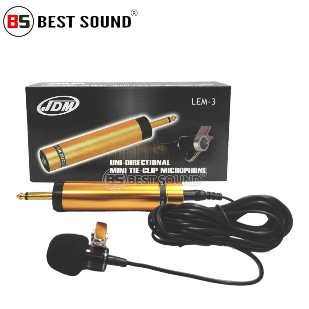 JDM LEM-3 Mini Tie Clip Condensor Microphone ( Ready Stock ) | Shopee ...