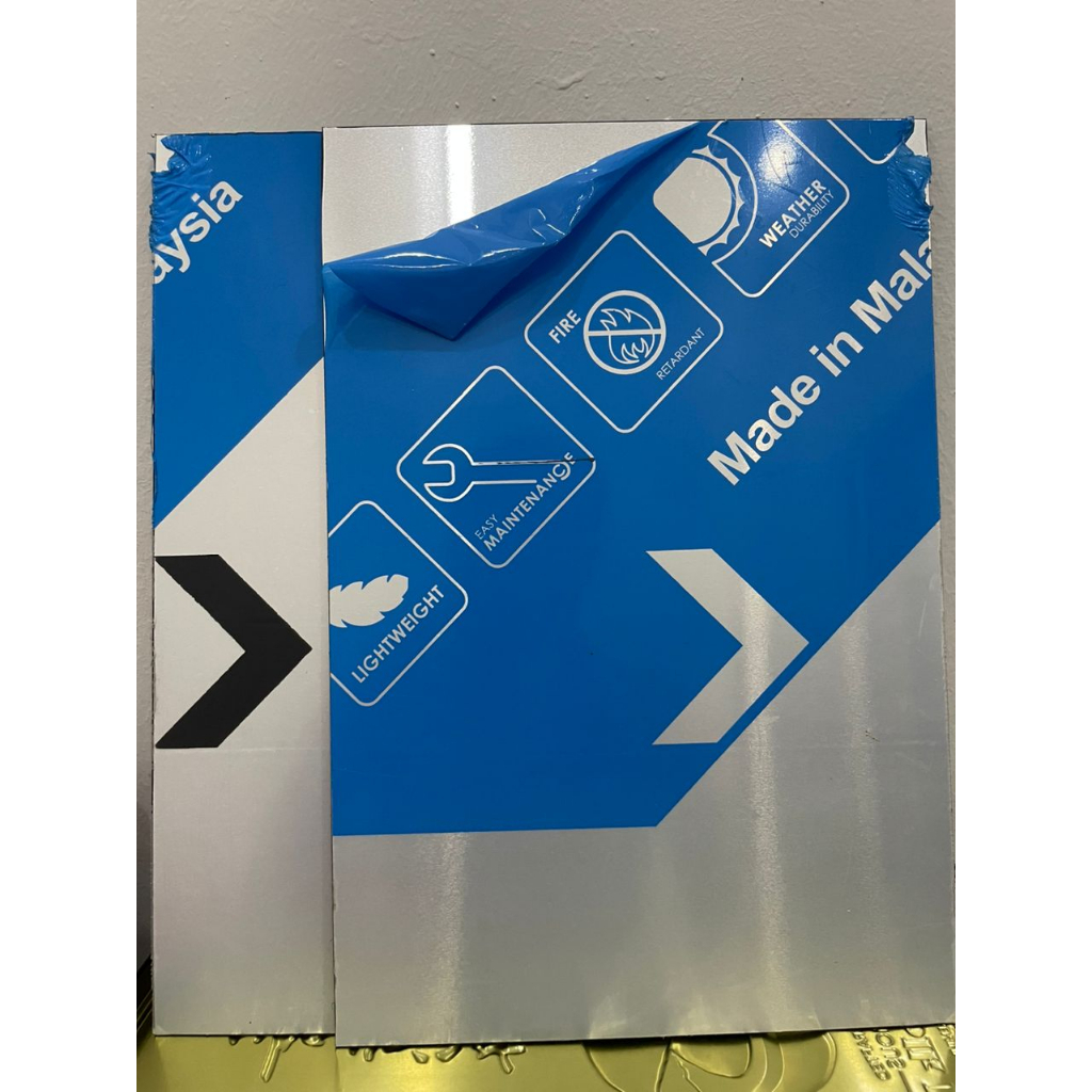 3MM White & Silver Aluminium Composite Panel /ACP SIZE A4 | Shopee Malaysia