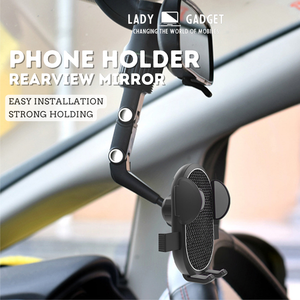 Multifunctional Rearview Mirror Car Phone Holder Expander Mount Stand ...