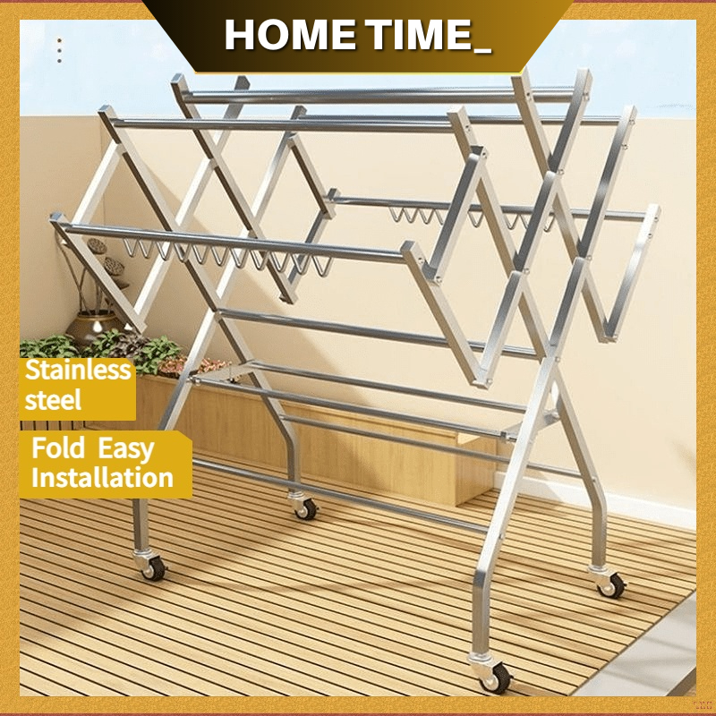 Ampaian Baju Stainless Steels Penyidai Baju Clothes Drying Rack ...