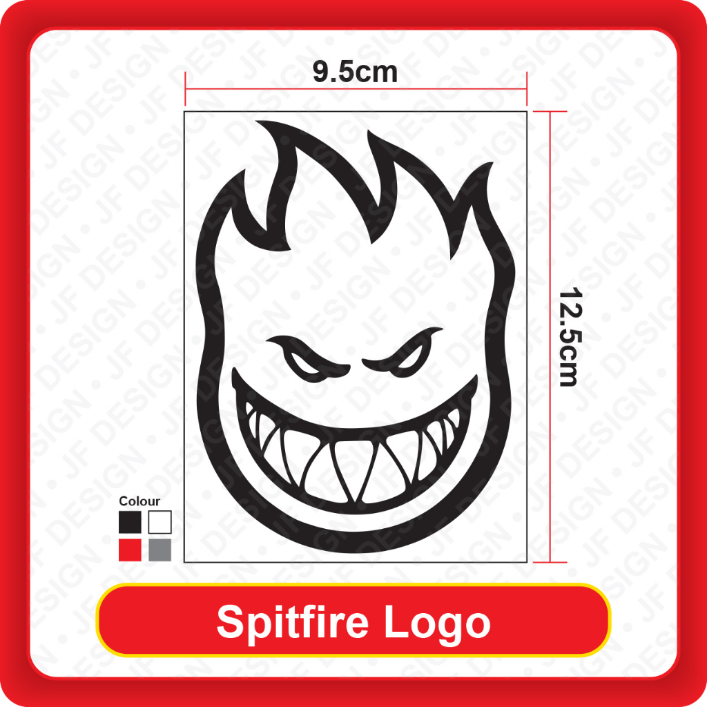 [046]Quality Car Sticker Spitfire Logo [9.5cm x 12.5cm][Sticker Cutting ...